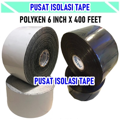 Polyken Wrapping Tape 6 inc x 400 feet Hitam Di Jakarta Selatan